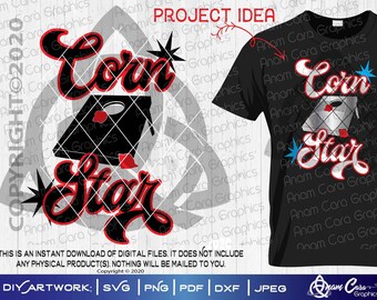 Corn Star Flying Bag SVG Cut or Print DIY Art Cornhole Bags - Etsy