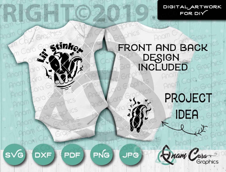 Lil' Stinker| SVG Cut or Print Art Cute Onesie® Funny DIY Baby Shower ...