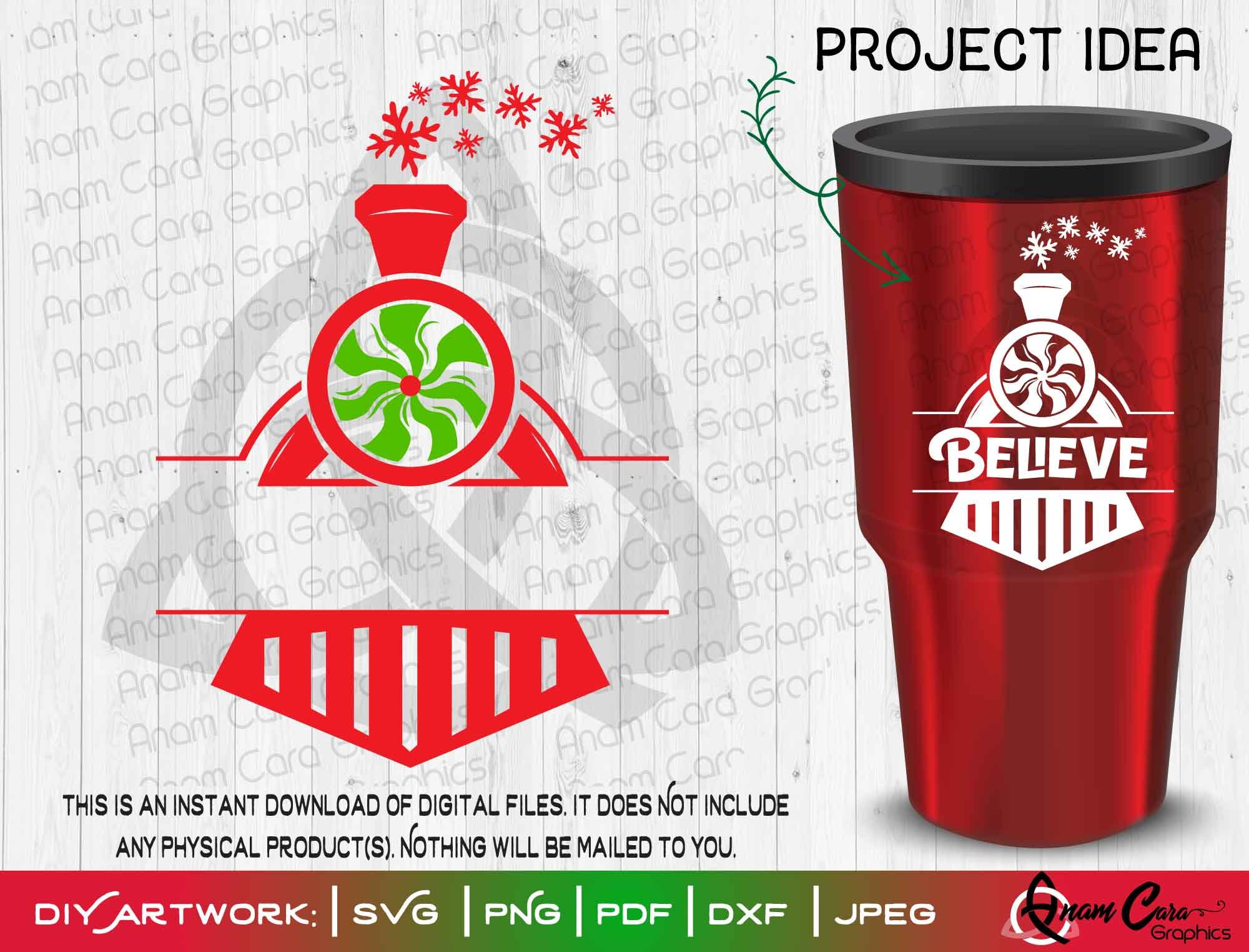 Christmas Train Split Monogram SVG Cut or Print Diyart YOU - Etsy