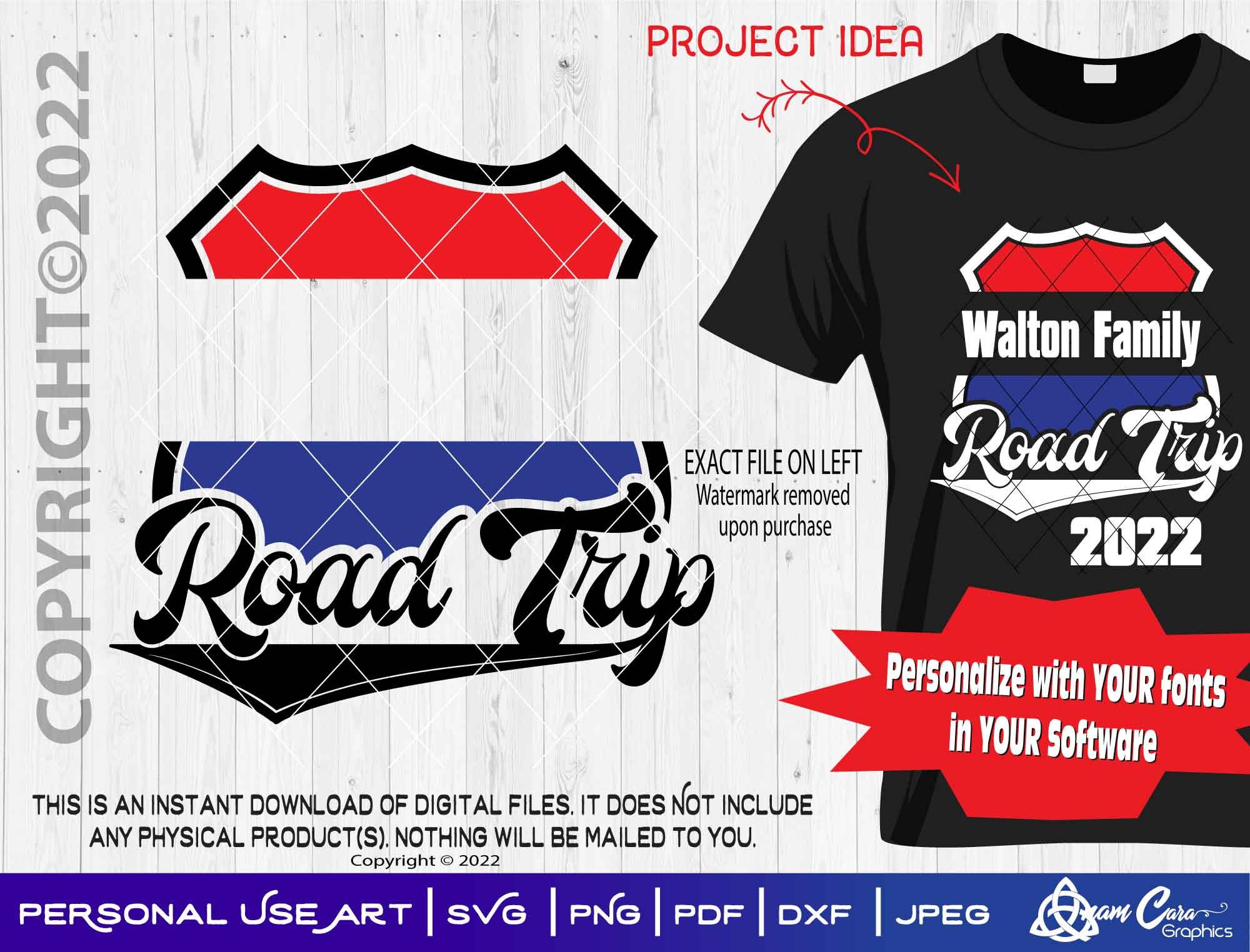 Road Trip Open Split Template digital Design /cut File or - Etsy