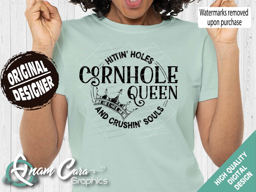 Cornhole Queen - Stylized | Full Color PNG DTF Sublimation Print Art ...