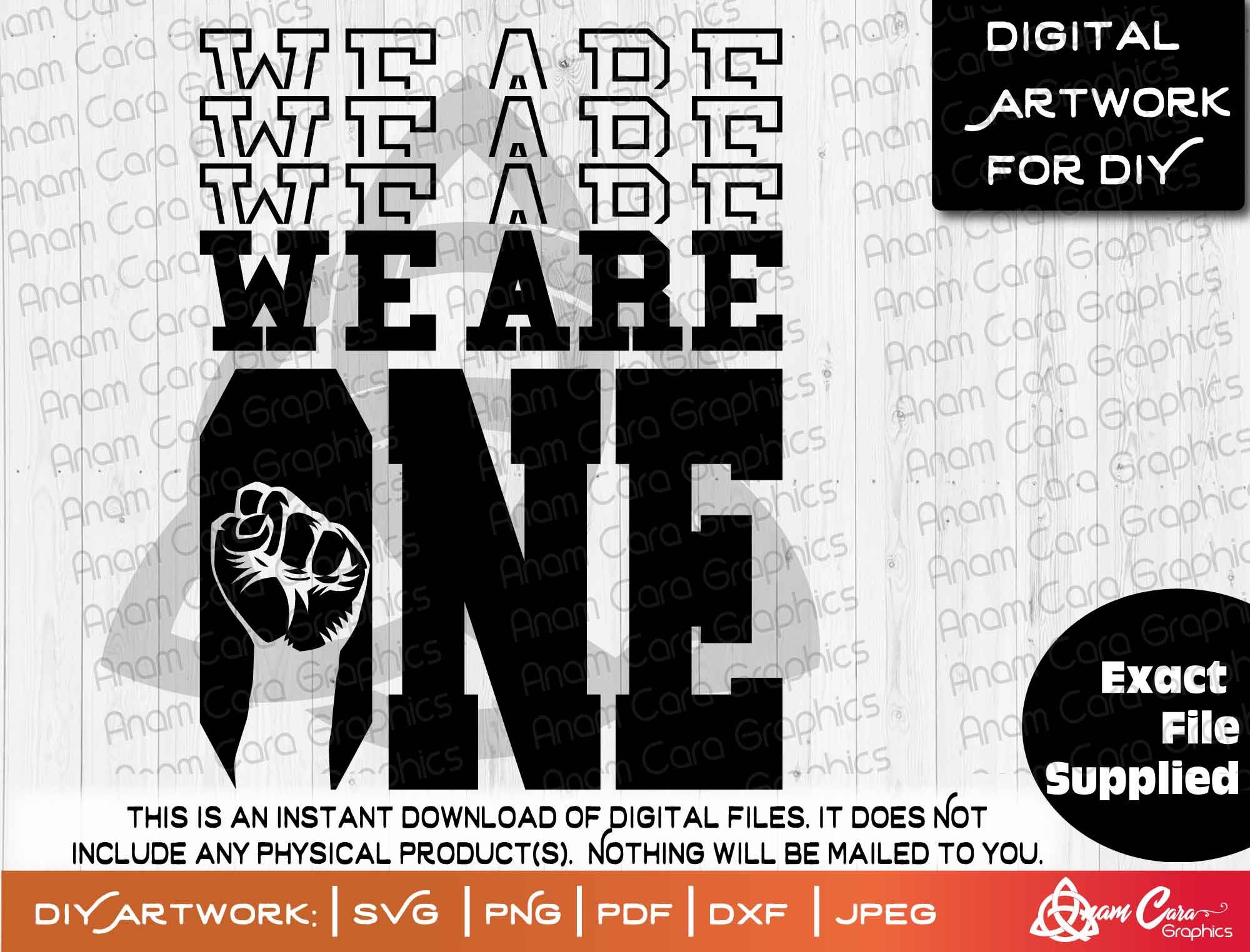 We Are One Cut or Print DIY Art United Family Reunion Roots | Etsy