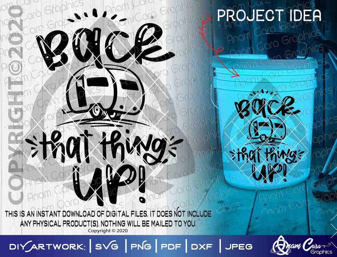 Back That Thing Up SVG Cut File or Print Funny Adult DIY - Etsy