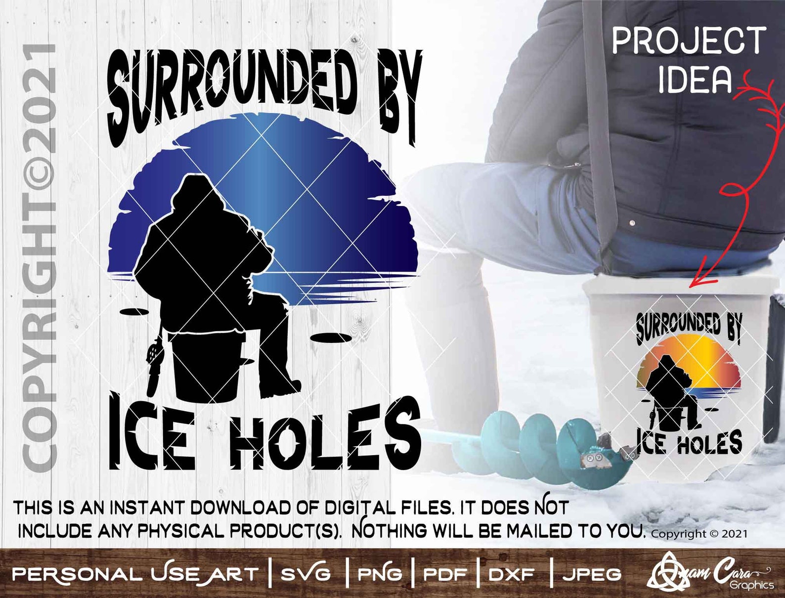 Surrounded by Ice Holes SVG Cut or Print Diyart Funny Sarcasm | Etsy