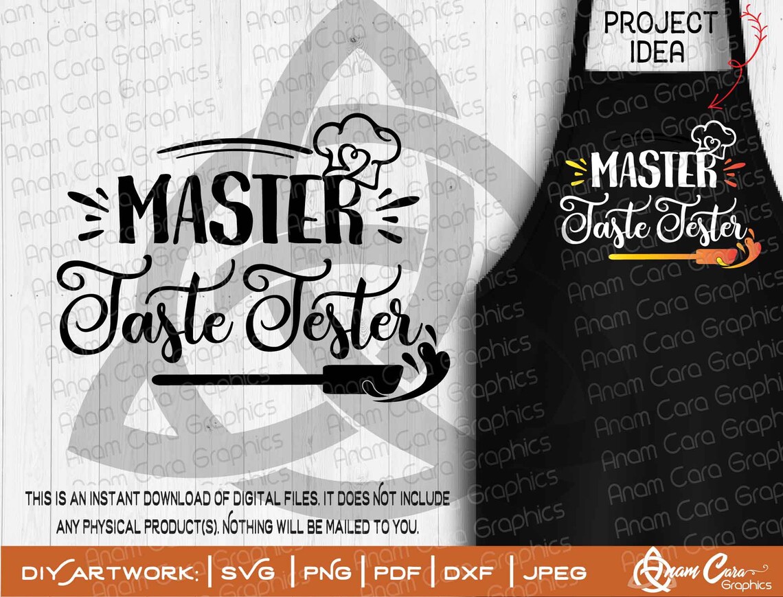 Master Taste Tester SVG Cut or Print Diyart Holiday Baking - Etsy