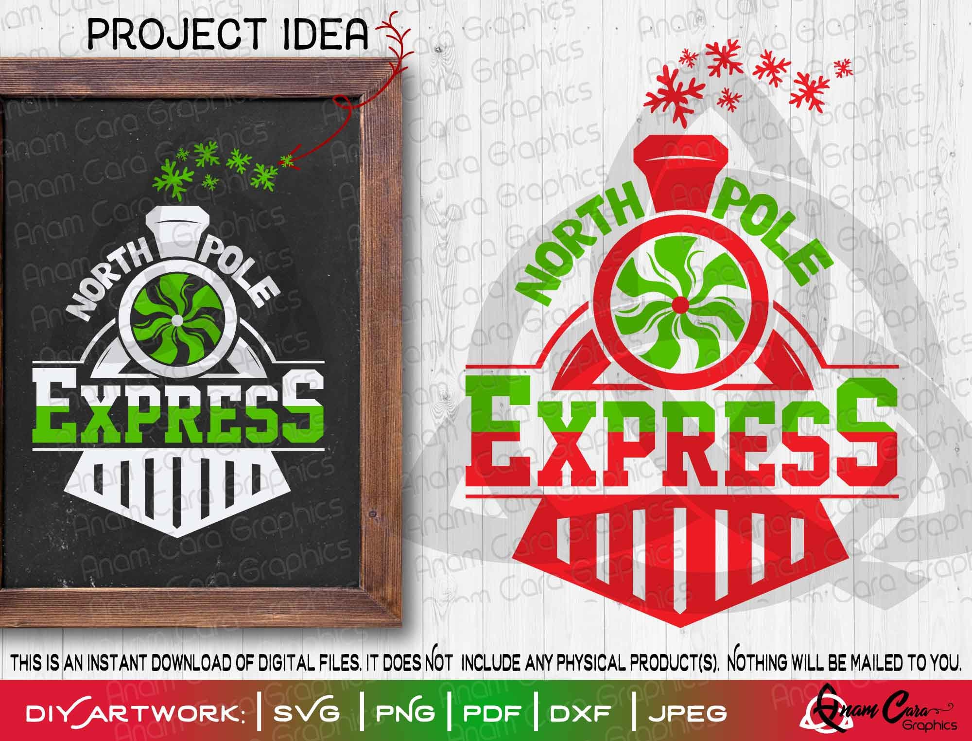 North Pole Express SVG Cut or Print DIY Art Cute Christmas | Etsy