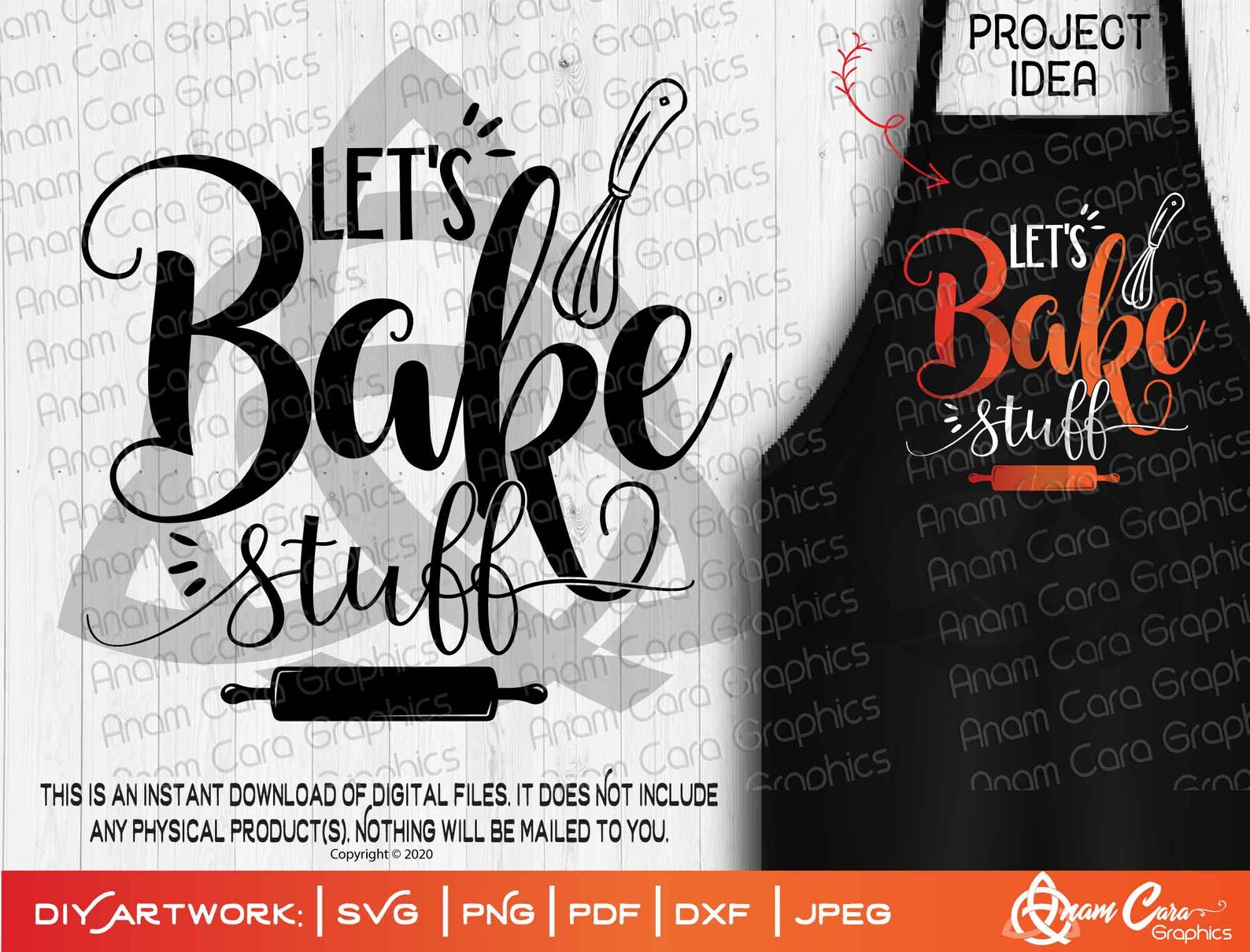 Let's Bake Stuff SVG Cut or Print DIY Art Baking Autumn | Etsy