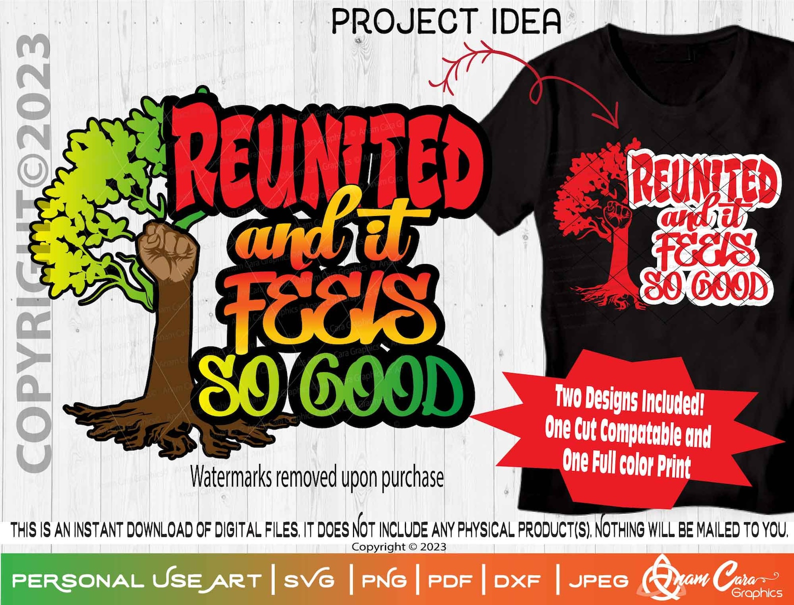 Reunited - Family Reunion Family Tree | Cut or Print Diyart Matching ...