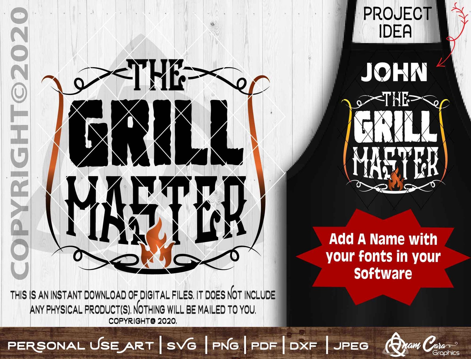 The Grill Master SVG Cut or Print DIY Art BBQ Pit Master - Etsy