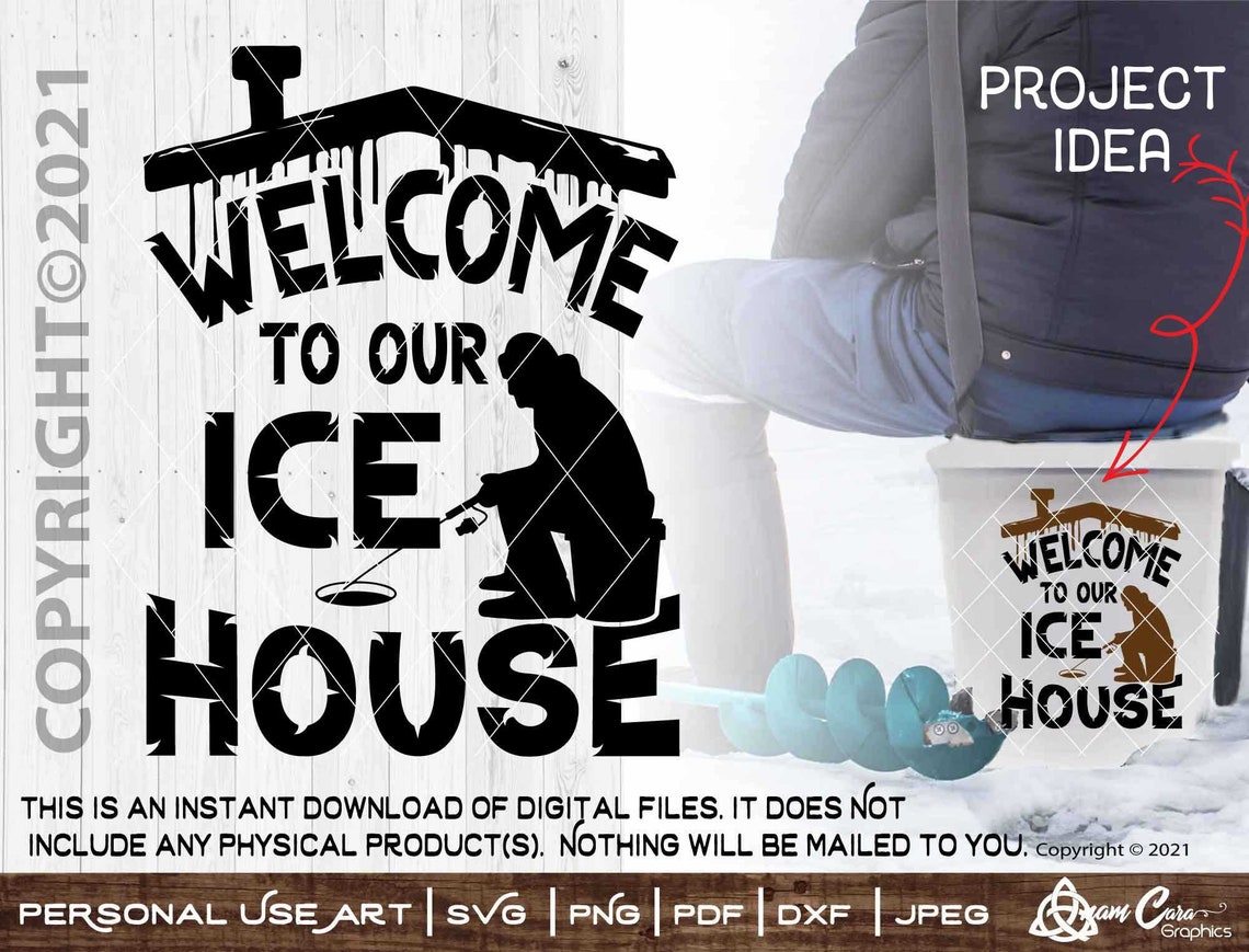 Welcome to Our Ice House 02 SVG Cut or Print Diyart Winter - Etsy