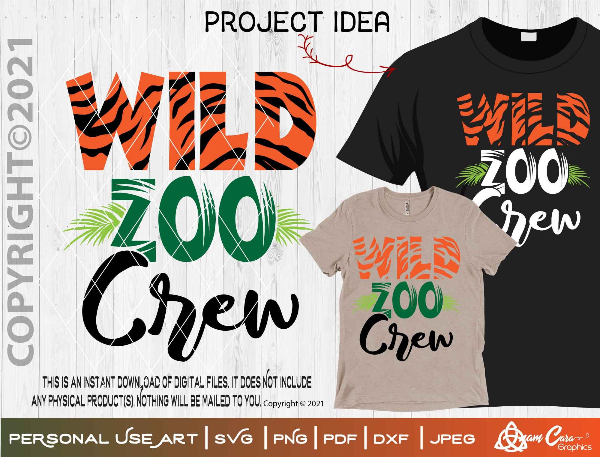 Wild Zoo Crew | SVG Cut or Print Diyart| Let's Get Wild Safari Birthday ...