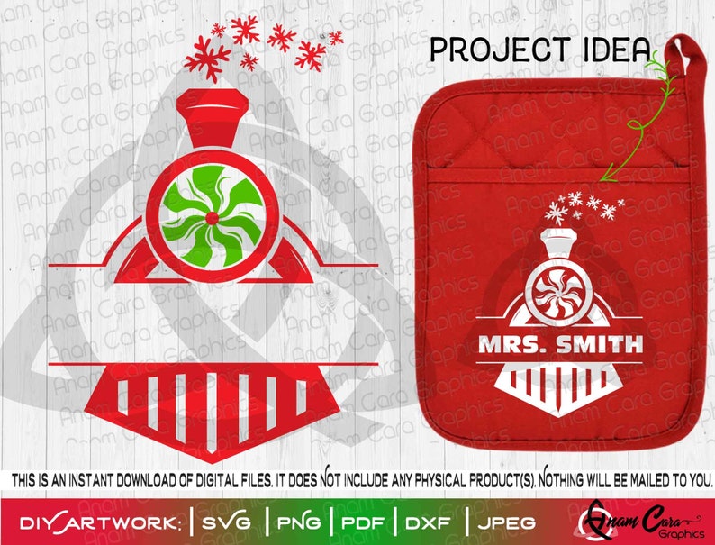 Christmas Train Split Monogram SVG Cut or Print Diyart YOU - Etsy