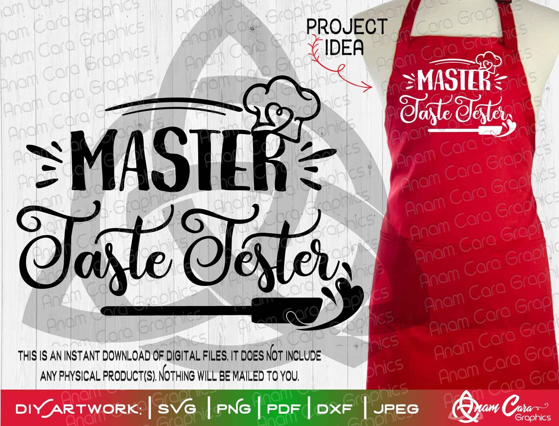 Master Taste Tester SVG Cut or Print Diyart Holiday Baking - Etsy