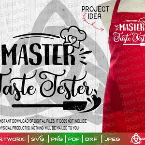 Master Taste Tester SVG Cut or Print Diyart Holiday Baking Crew Squad ...