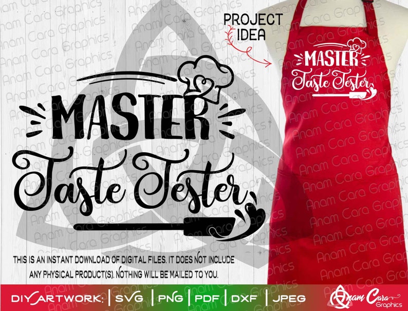Master Taste Tester SVG Cut or Print Diyart Holiday Baking - Etsy