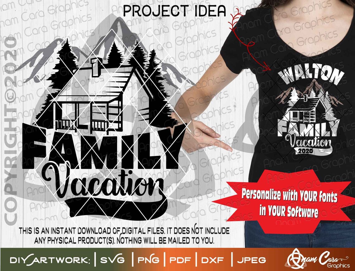 Family Vacation | Cut File or Print Diyart |YOU Customize| Family Vaca ...