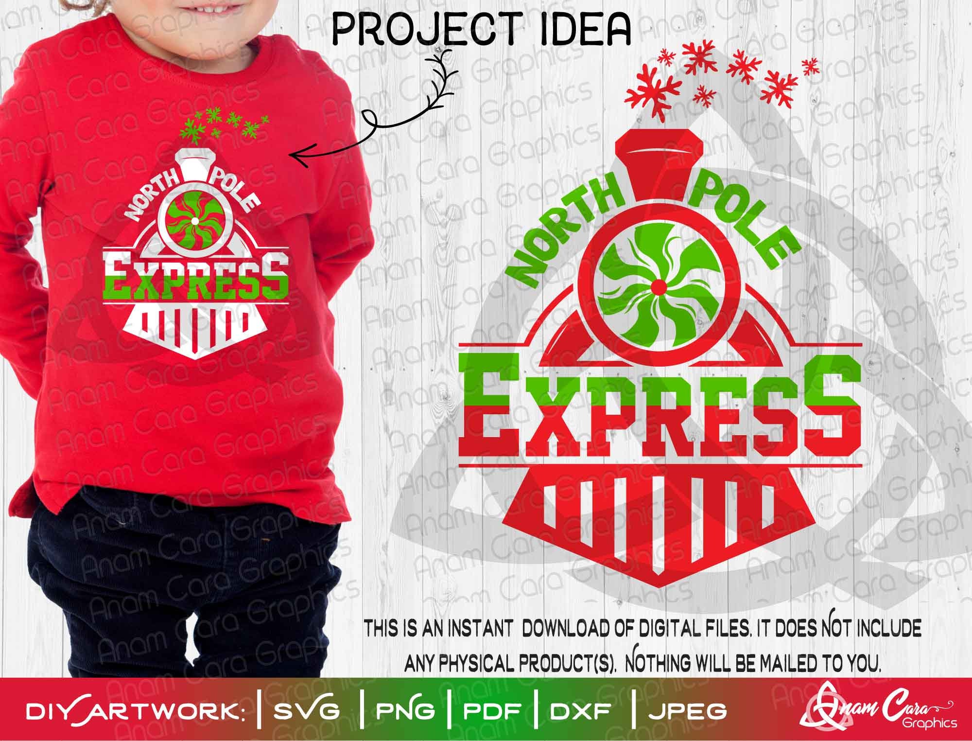 North Pole Express SVG Cut or Print DIY Art Cute Christmas | Etsy