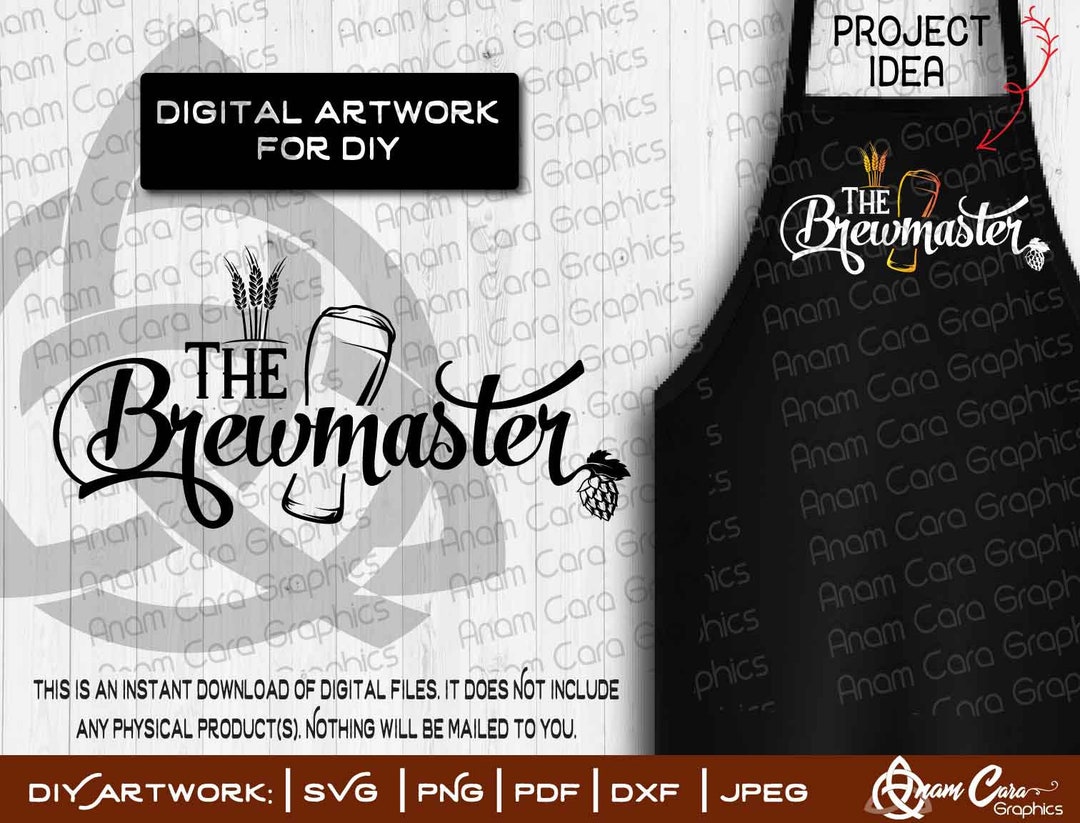 The Brewmaster SVG Cut/print Digital Art Home Brewery Brew Beer Lager ...