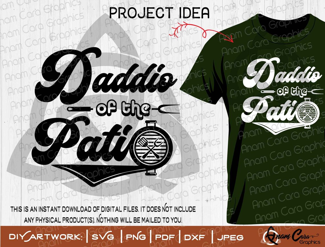 Daddio of the Patio Cutorprint DIY Art Funny Sarcastic Cool - Etsy