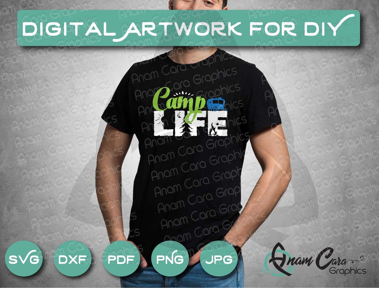 Camp Life Livin' It Lovin' It SVG Cut File or Print - Etsy