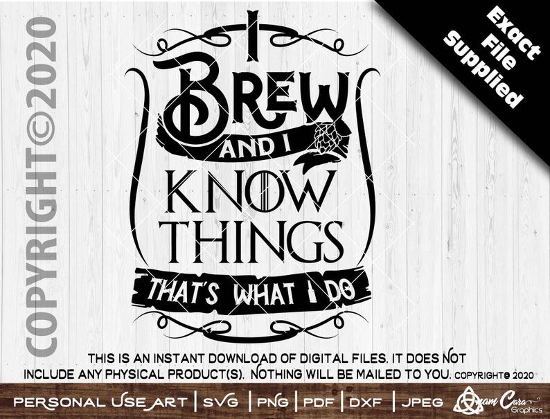I Brew and I Know Things That's What I Do svgcut or - Etsy