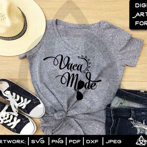 Vaca Mode SVG Cut or Print DIY Art Beach Summer Family - Etsy