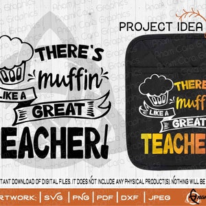 There's "muffin" Like a Great Teacher| SVG Cut or Print Diyart ...