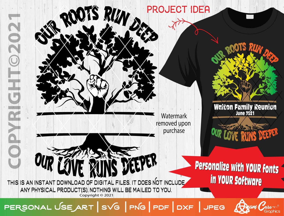 Our Roots Run Deep Our Love Runs Deeper SVG Cut or Print - Etsy