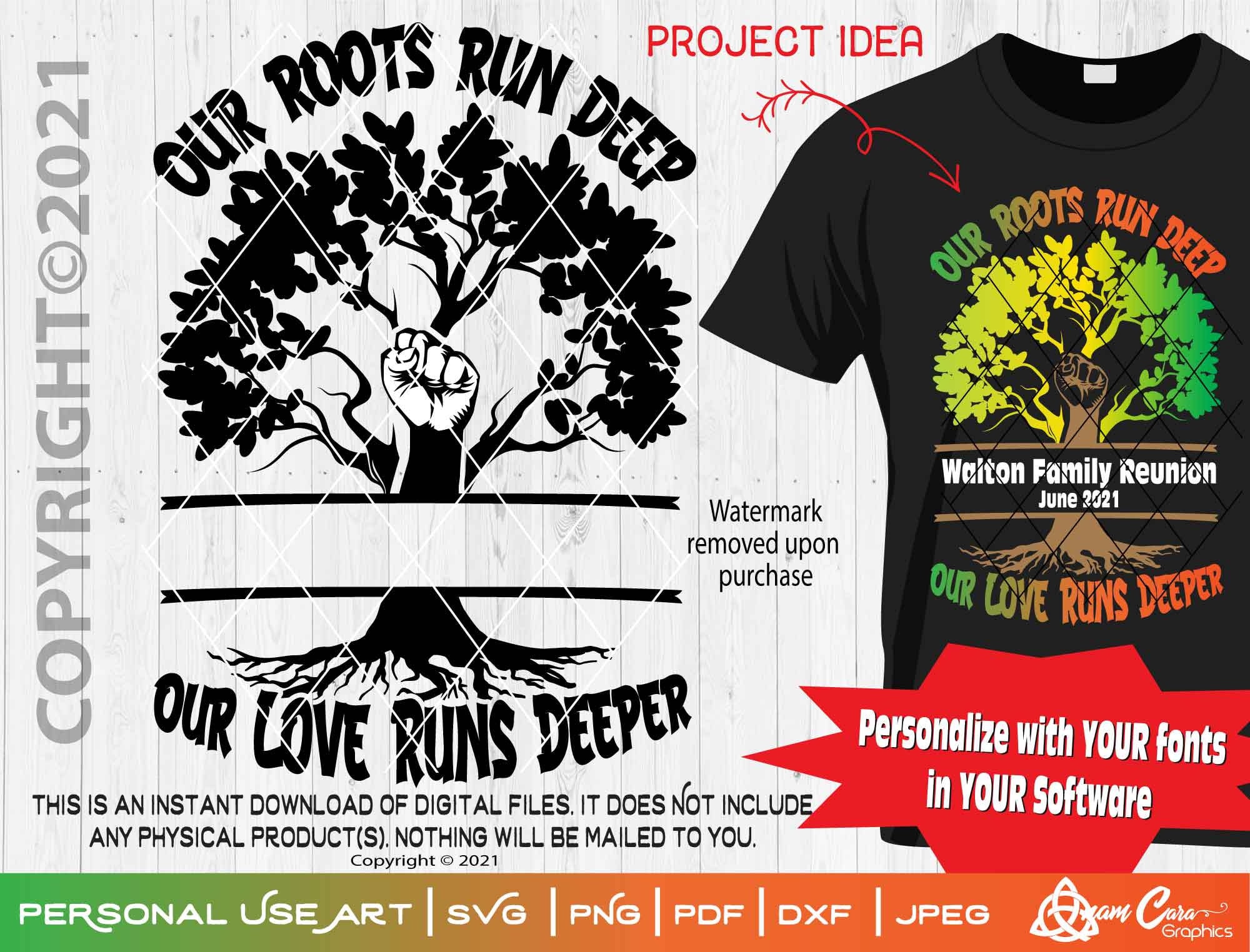Our Roots Run Deep Our Love Runs Deeper SVG Cut or Print - Etsy