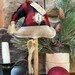 Primitive Santa Hat, Santa Hat Tiered Tray Decor, Farmhouse Christmas ...