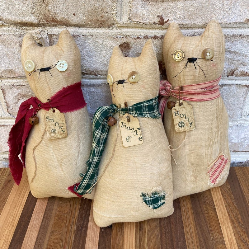 Primitive Cat Doll - Etsy