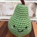Pear Stress Ball, Soft Fruit Fidget Toy, Crochet Play Food, Anjou Green ...