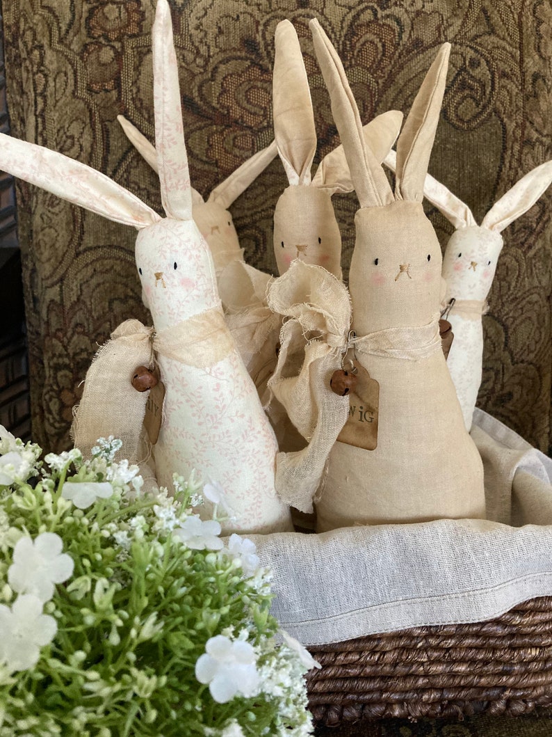 Primitive Easter Bunny Primitive Rabbit Doll Rustic Bunny - Etsy