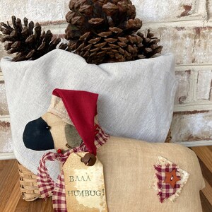 Christmas Sheep, Primitive Sheep Decor, Shelf Sitter Christmas ...