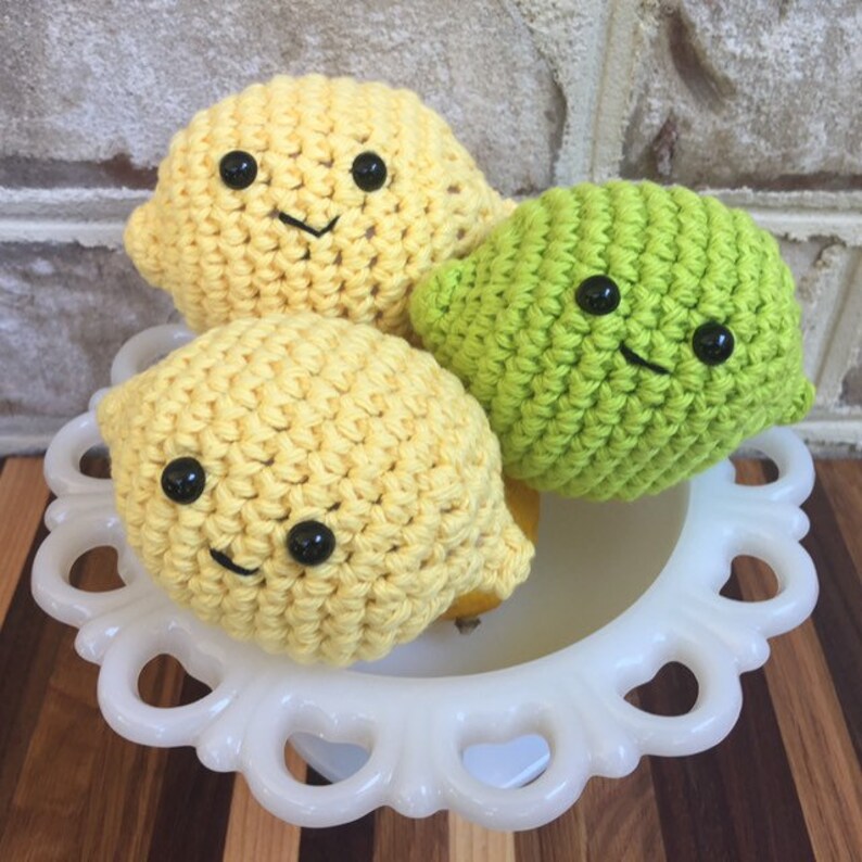 Crochet Lemon Plushie Fruit Stress Ball Lemon Tiered Tray - Etsy