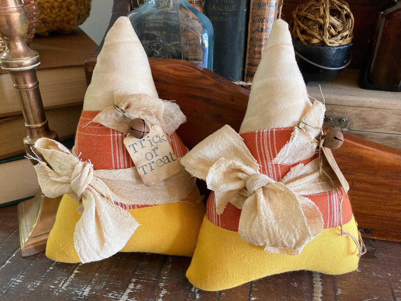 Primitive Candy Corn Bowl Fillers, Candy Corn Tiered Tray Decor, Prim ...