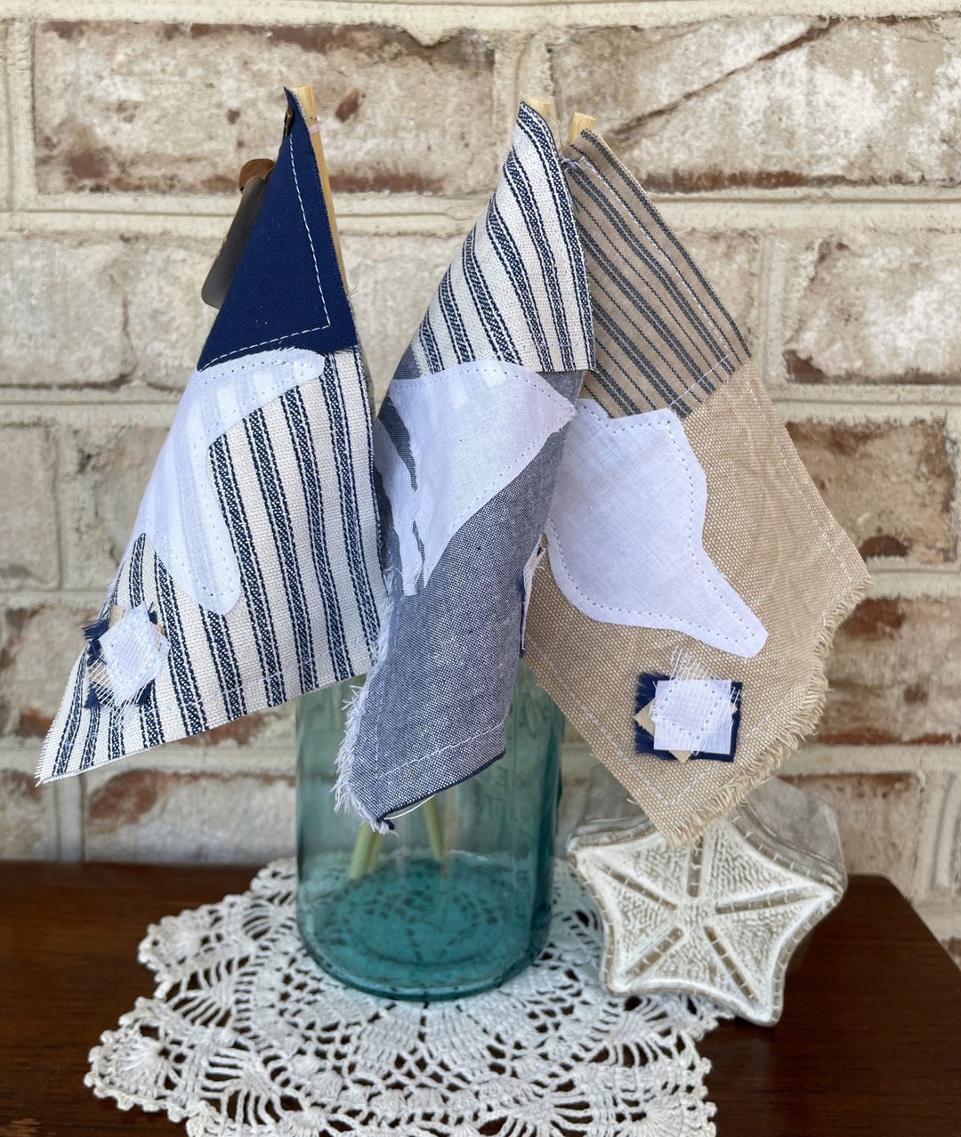 Beach Flags, Summer Flags, Beach House Decor, Coastal Cottage Decor ...