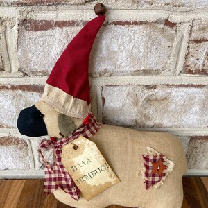 Christmas Sheep, Primitive Sheep Decor, Shelf Sitter Christmas ...
