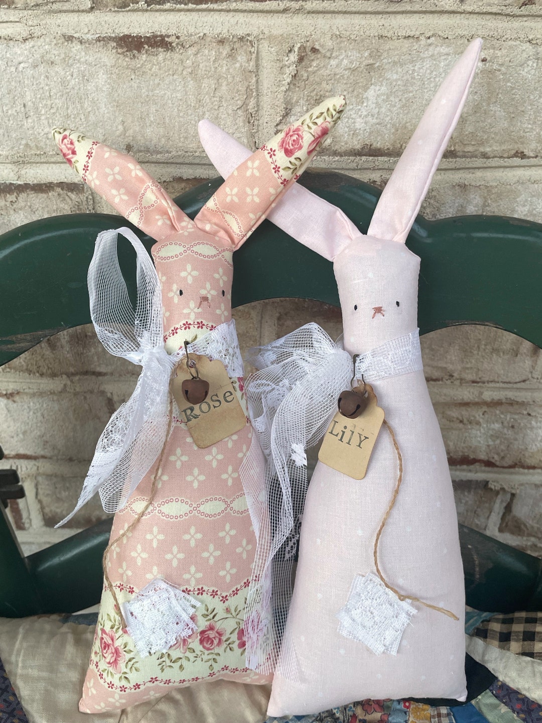 Primitive Easter Bunny, Pink Easter Bunny, French Country Rabbit ...