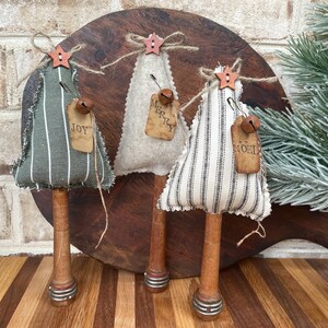 Spindle Christmas Trees, Farmhouse Christmas Tree, Neutral Christmas ...