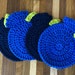 Blueberry Coasters Set Crochet Drink Coasters Blueberry - Etsy