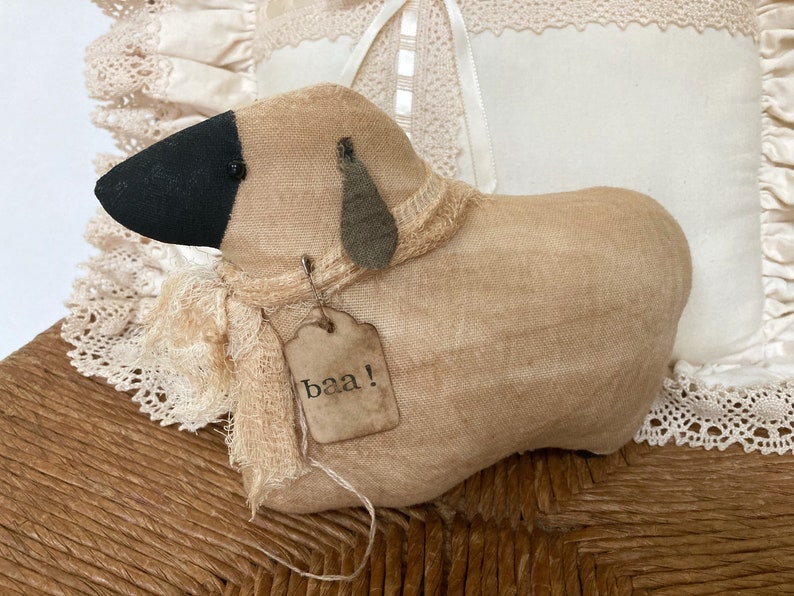 Primitive Sheep Decor for Home, Sheep Shelf Sitter, Grungy Sheep Home ...