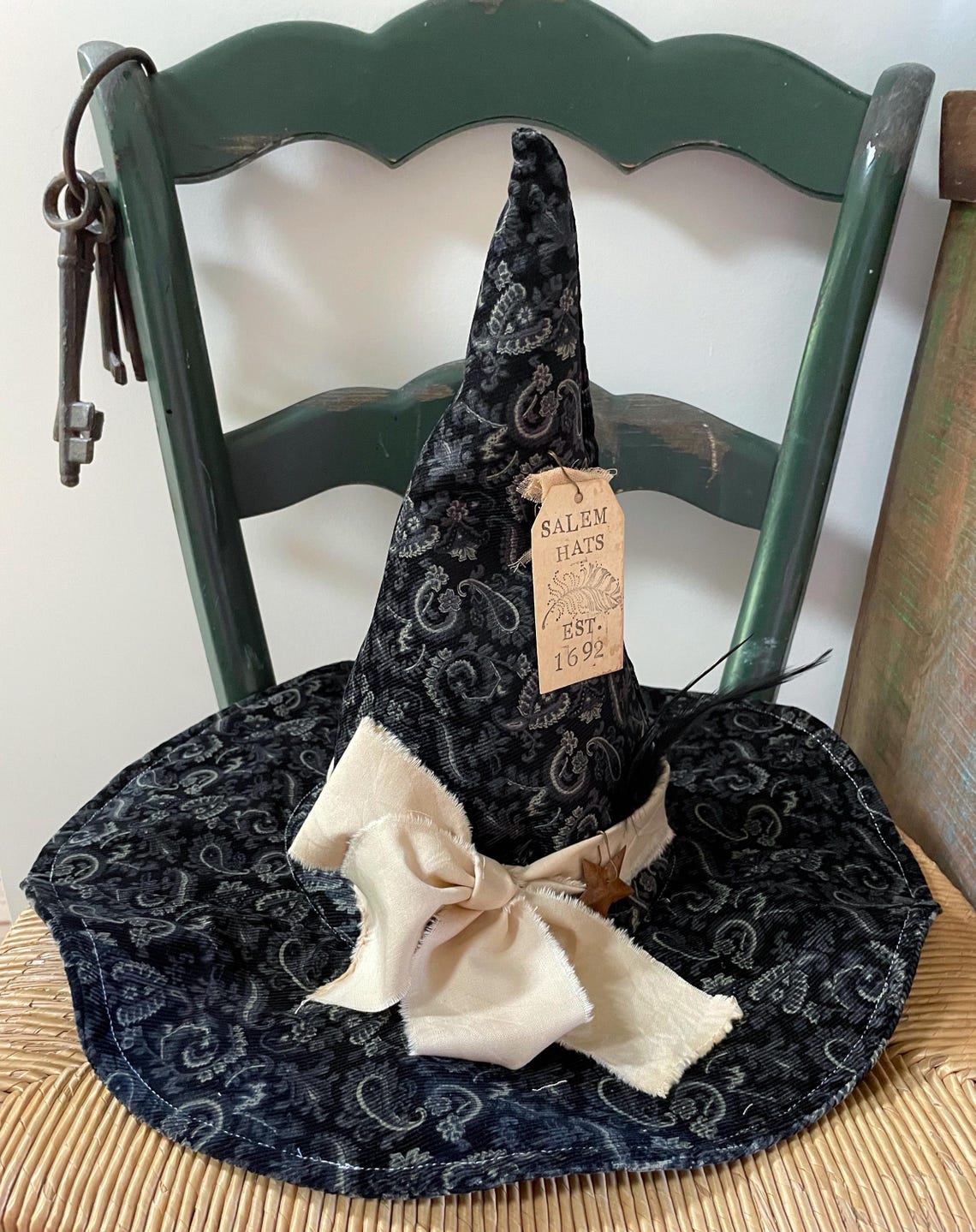 Primitive Witch Hat, Rustic Witch Hat, Large Witch Hat, Witch Prim ...