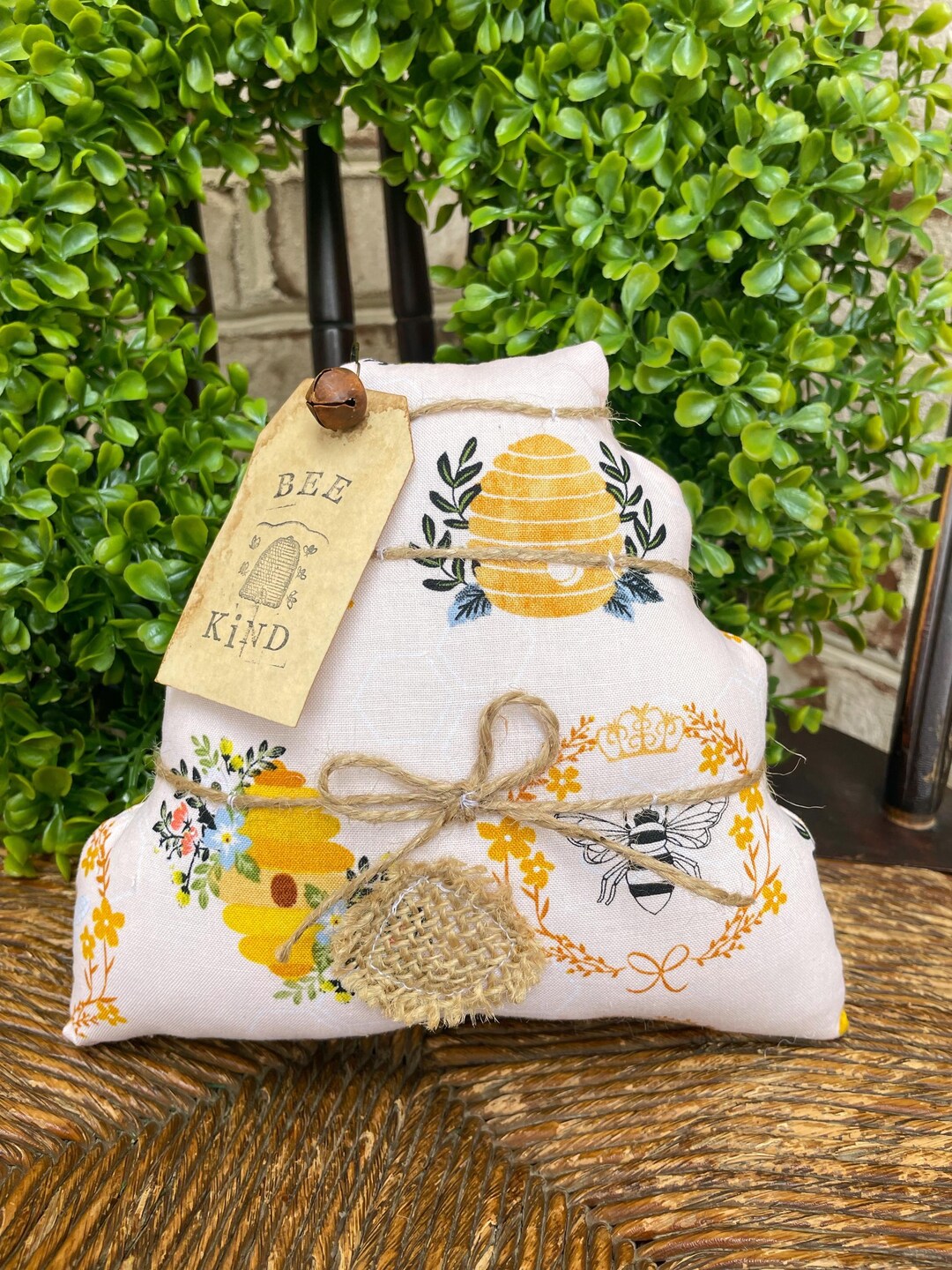 Beehive Pillow, Bee Hives, Beehive Decor, Primitive Bee Decor ...