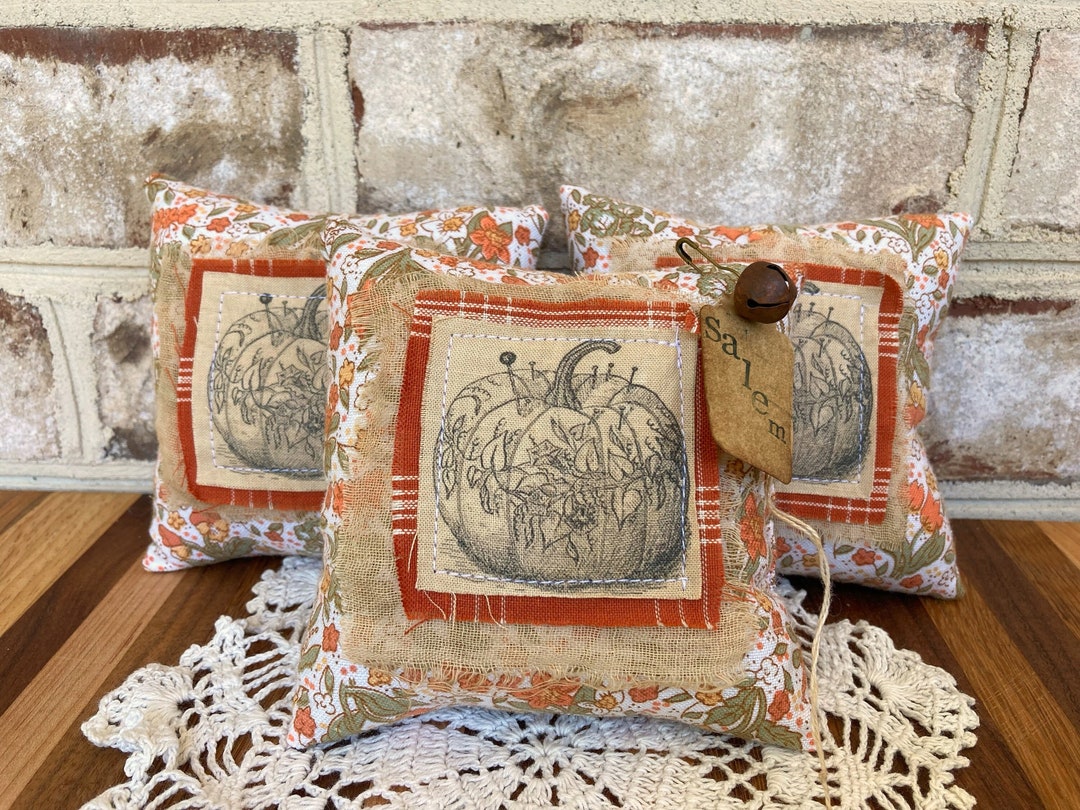 Primitive Pumpkin Bowl Fillers, Primitive Pumpkin Decor, Fall Tiered Tray Decorations, Primitive ...