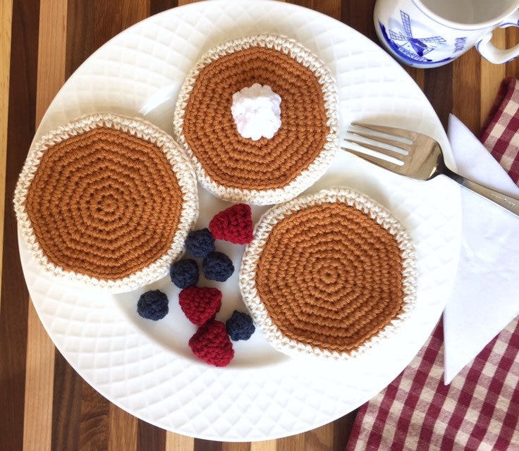Pancake Breakfast Crochet Breakfast Pancakes Decorations - Etsy.de