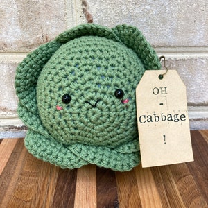 Cabbage Plushie, Vegetable Tiered Tray Decor, Autumn Vegetable Plush ...