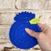 Blueberry Coasters Set, Crochet Drink Coasters, Blueberry Kitchen Decor ...