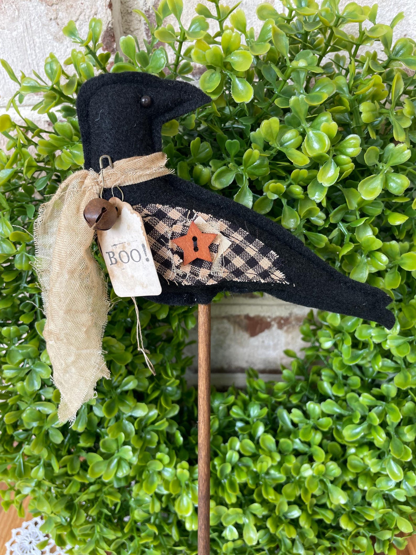 Crows on Sticks, Primitive Crows, Primitive Crow Decor, Fabric Crows ...