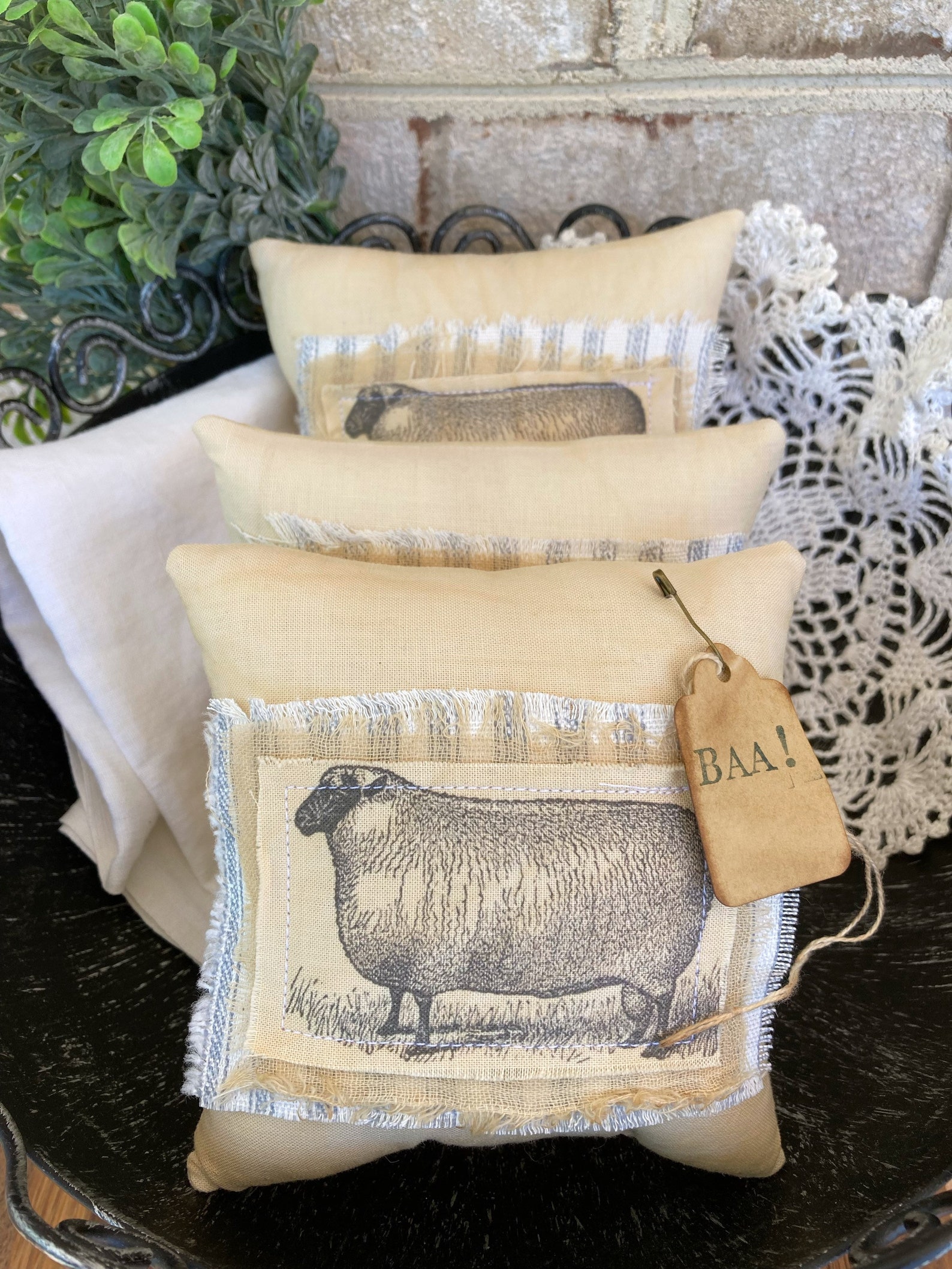 Sheep Bowl Fillers, Spring Farmhouse Decor, Spring Pillow Tuck ...